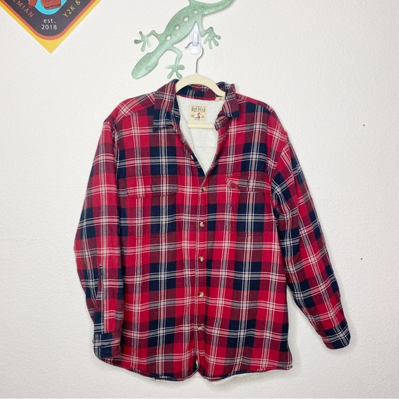 Vintage | Jackets & Coats | Sherpa Lined Dad Flannel Shacket | Poshmark
